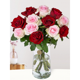 Rosenstrauß Romy | Rosa und rote Rosen | SURPROSE.DE
